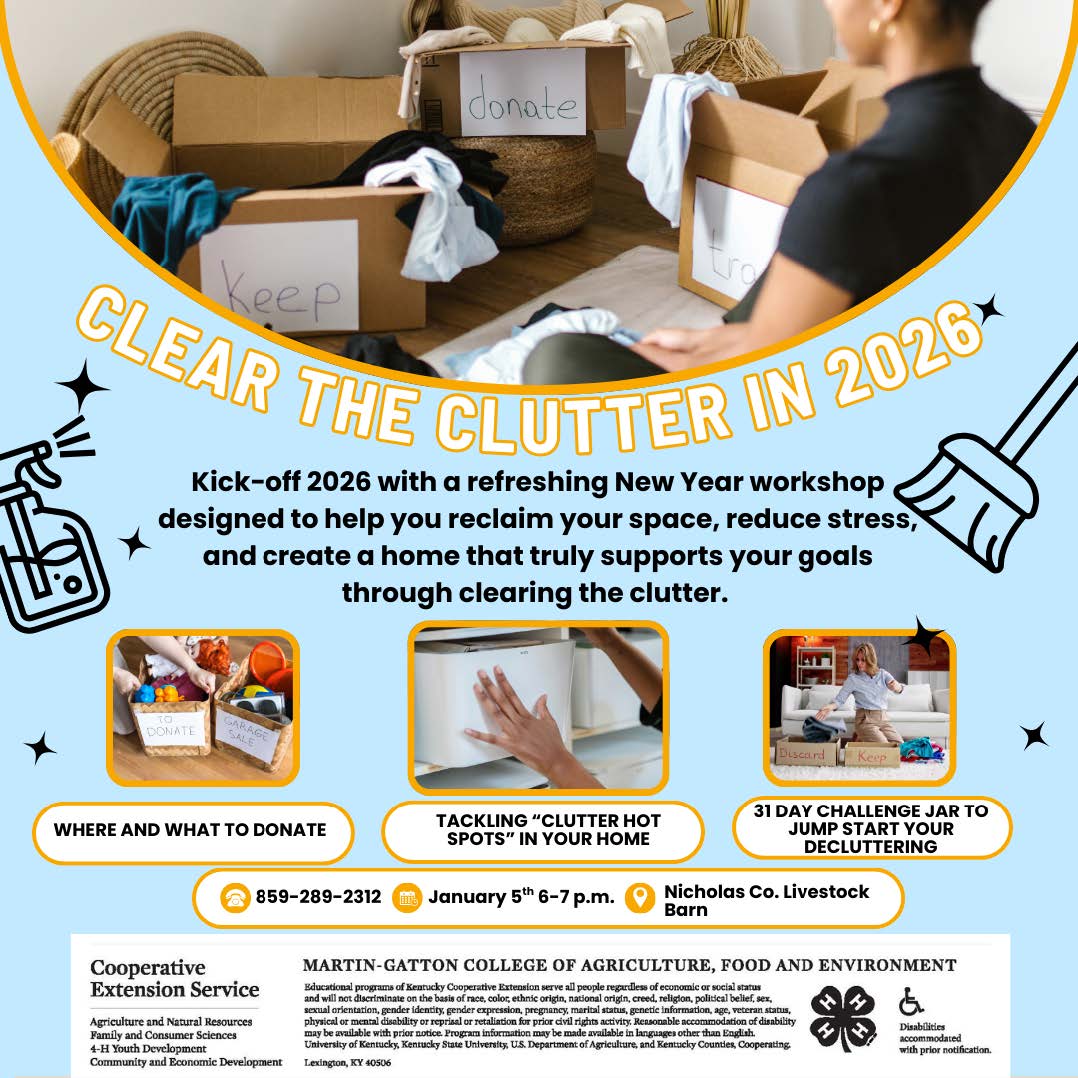 Clear The Clutter In 2026 | Nicholas County Extension Office